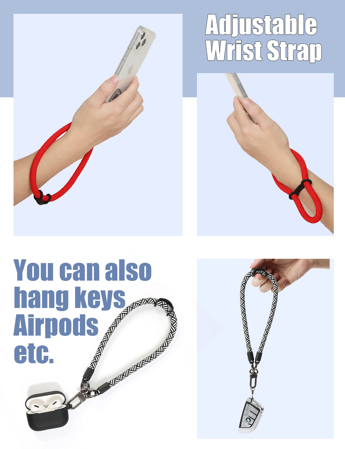 Project-cb Hand Wrist Phone Strap,KeyChian 10mm